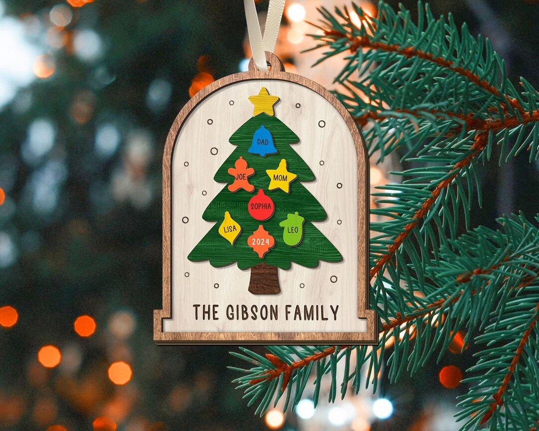 Personalized Family and Pet Ornament, Christmas Ornament 2024, Family ...