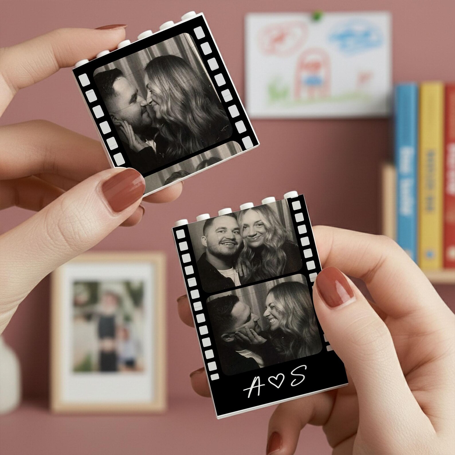 Personalized Photo Building Block, Film Strip Keepsake - Etsy