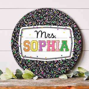 Personalized Teacher Door Sign: Composition Notebook Classroom Decor - Etsy