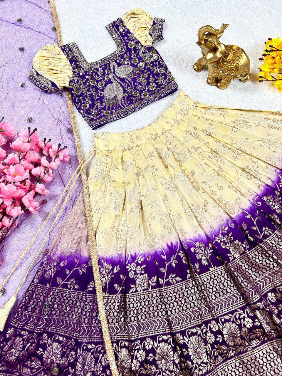 Indian Wedding Lehenga for Kids, Designer Chaniya Choli Set for Girls ...