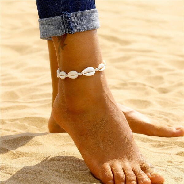 Seashell Anklet - Etsy