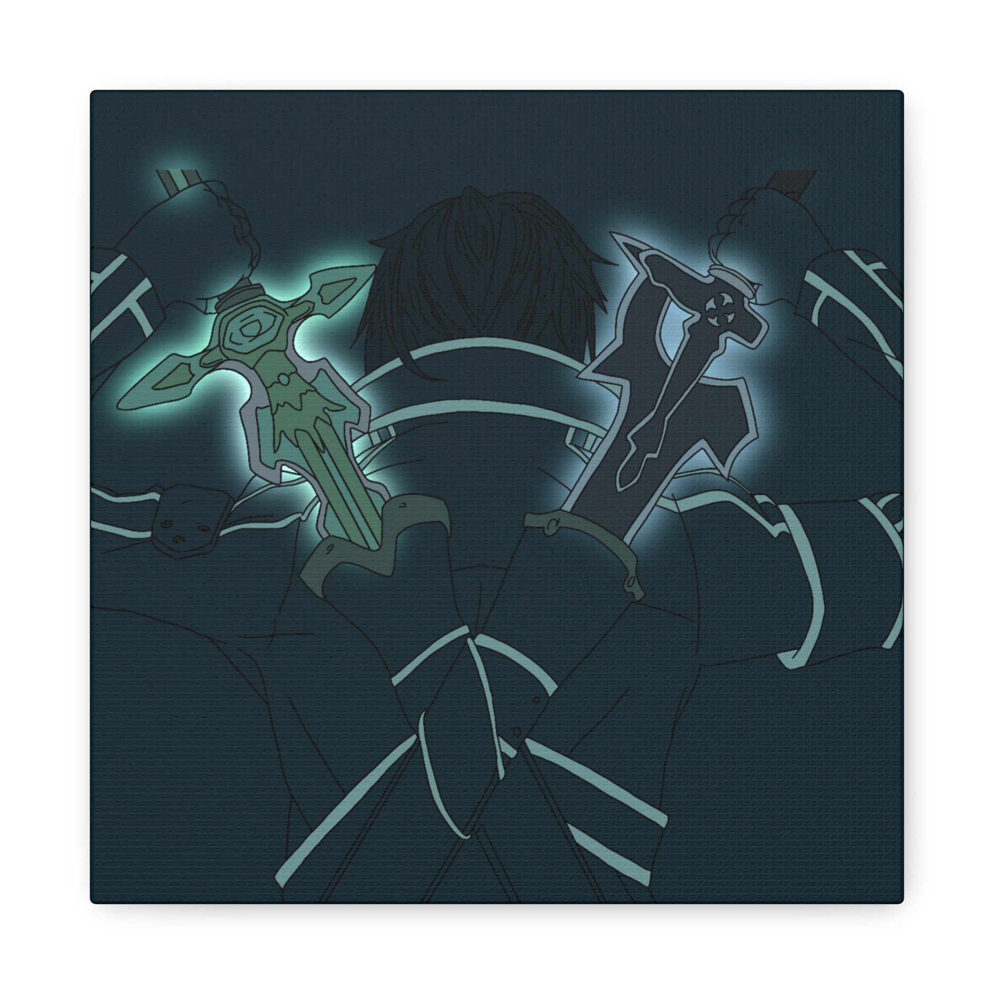 Kirito Dual Wielding Gallery Wrap - Etsy