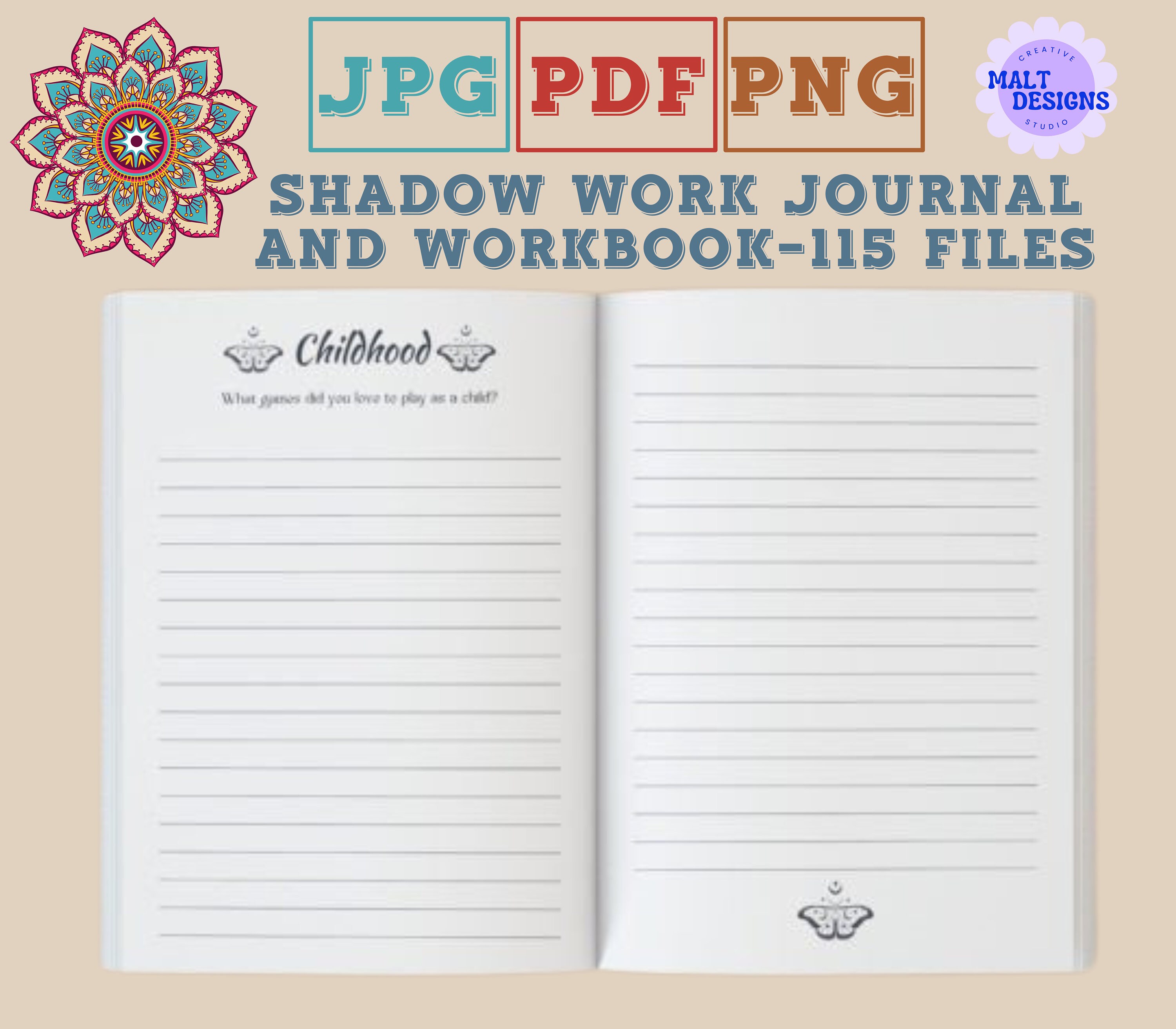 Shadow Work Journal, Printable & Digital Grimoire Pages, Book of ...