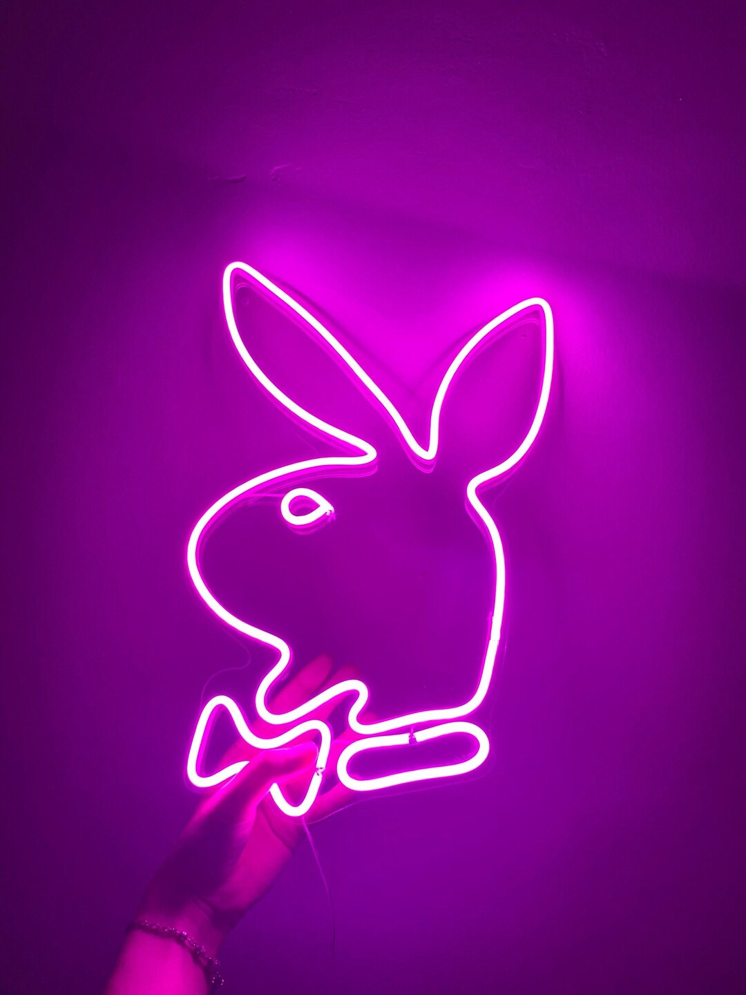 Custom Rabbit Neon Sign Custom Playboys Neon Light Wall - Etsy