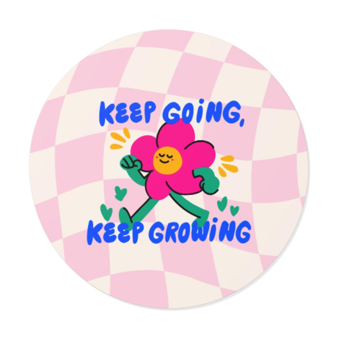 Vinyl Stickers, Waterproof Keep Going Keep Growing Sticker, Laptop ...