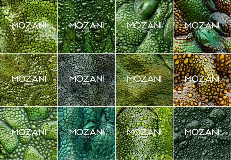 Wet Frog Skin Texture - Faux Luxury Seamless Backgrounds Instant ...