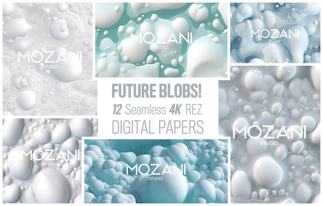 White Foam - Seamless Pearl Blob Backgrounds With Silk and Foil Luxury ...