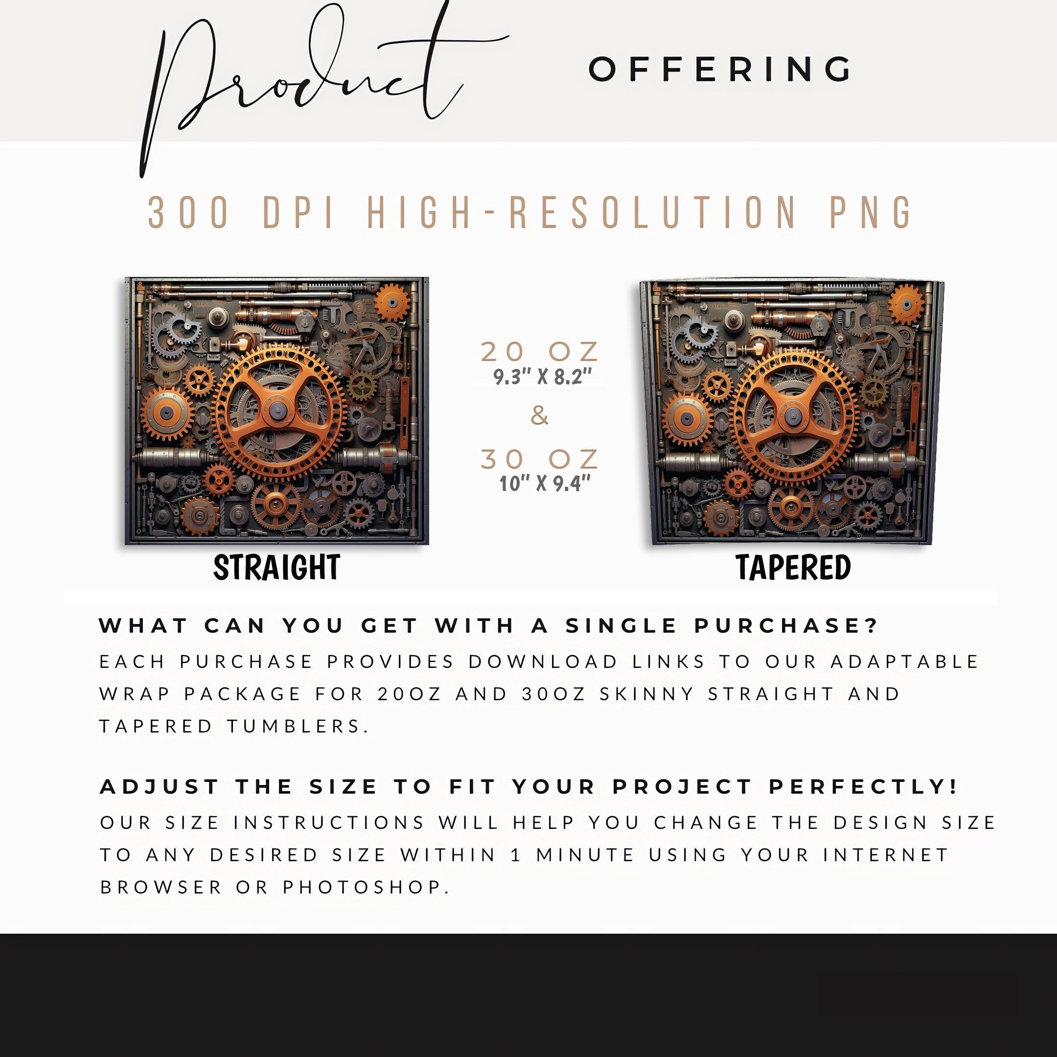 Mechanic Wheel 20oz&30oz Tumbler Wrap Seamless Designs 3D - Etsy