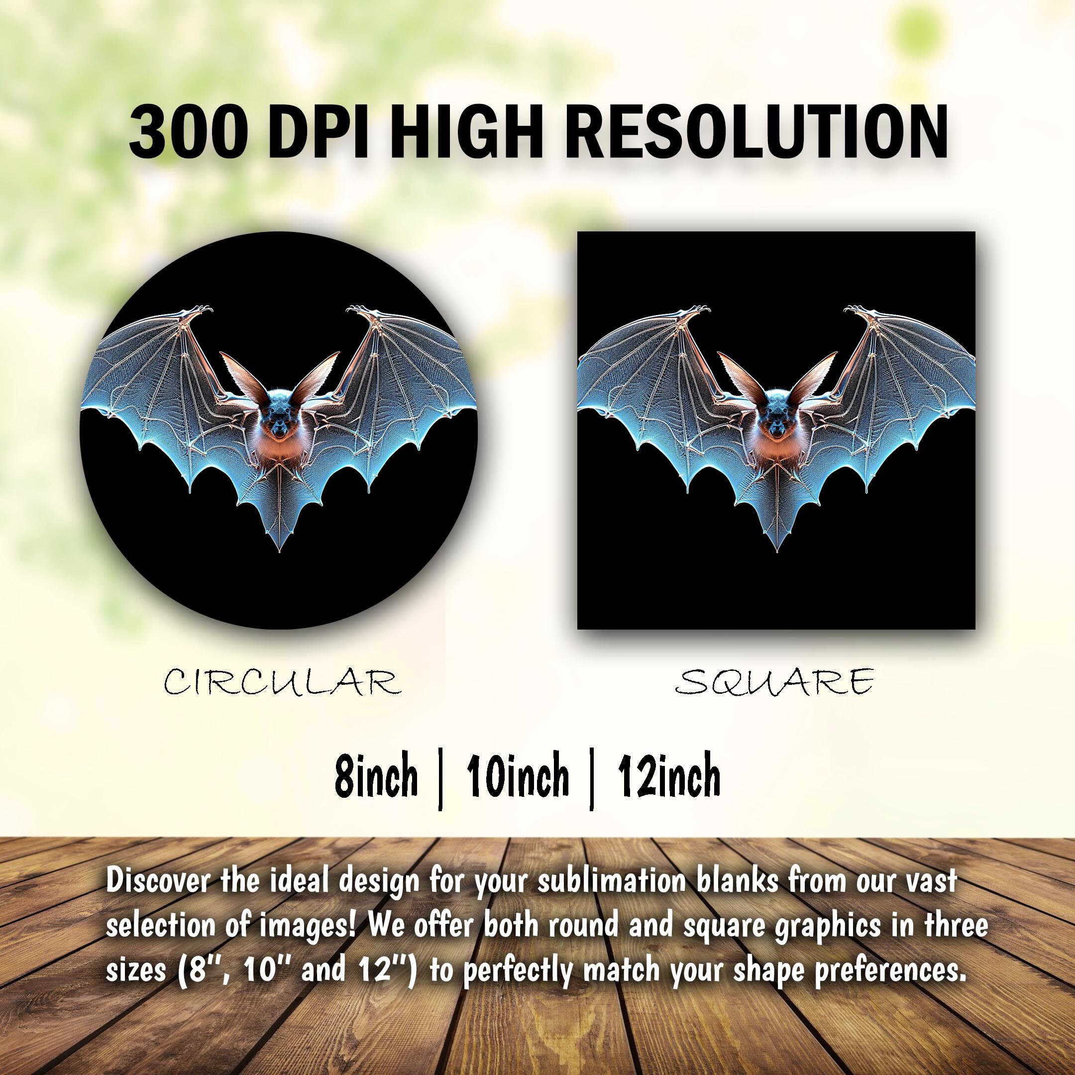 Horror Bat Wind Spinner PNG Digital Download Round and Square - Etsy