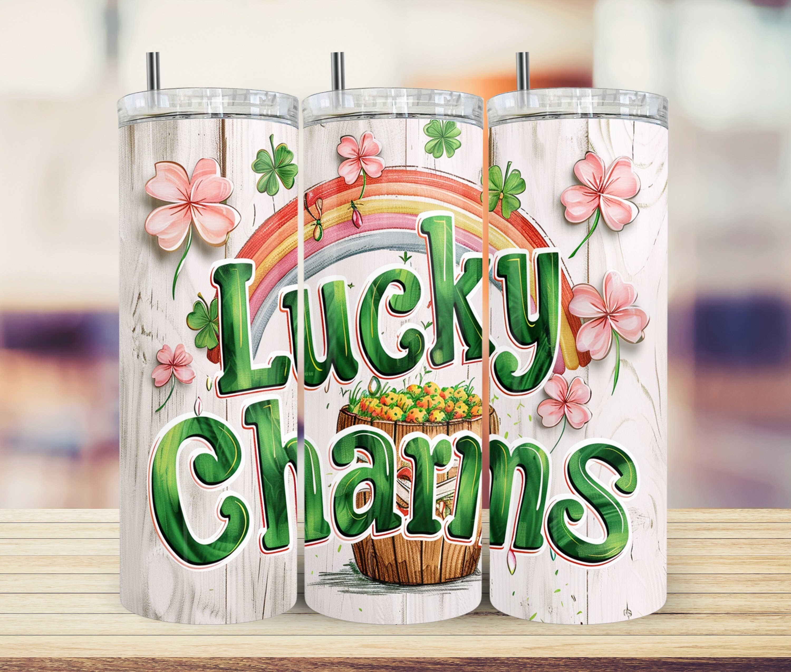 Lucky Charms Tumbler Wrap PNG Digital Download, 20oz&30oz Straight ...
