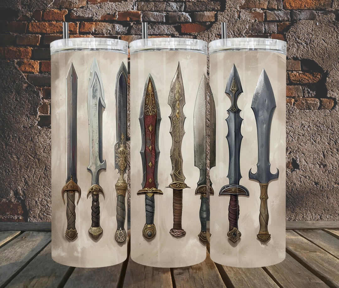 Medieval Swords Tumbler Wrap: Seamless Sublimation Design (digital ...