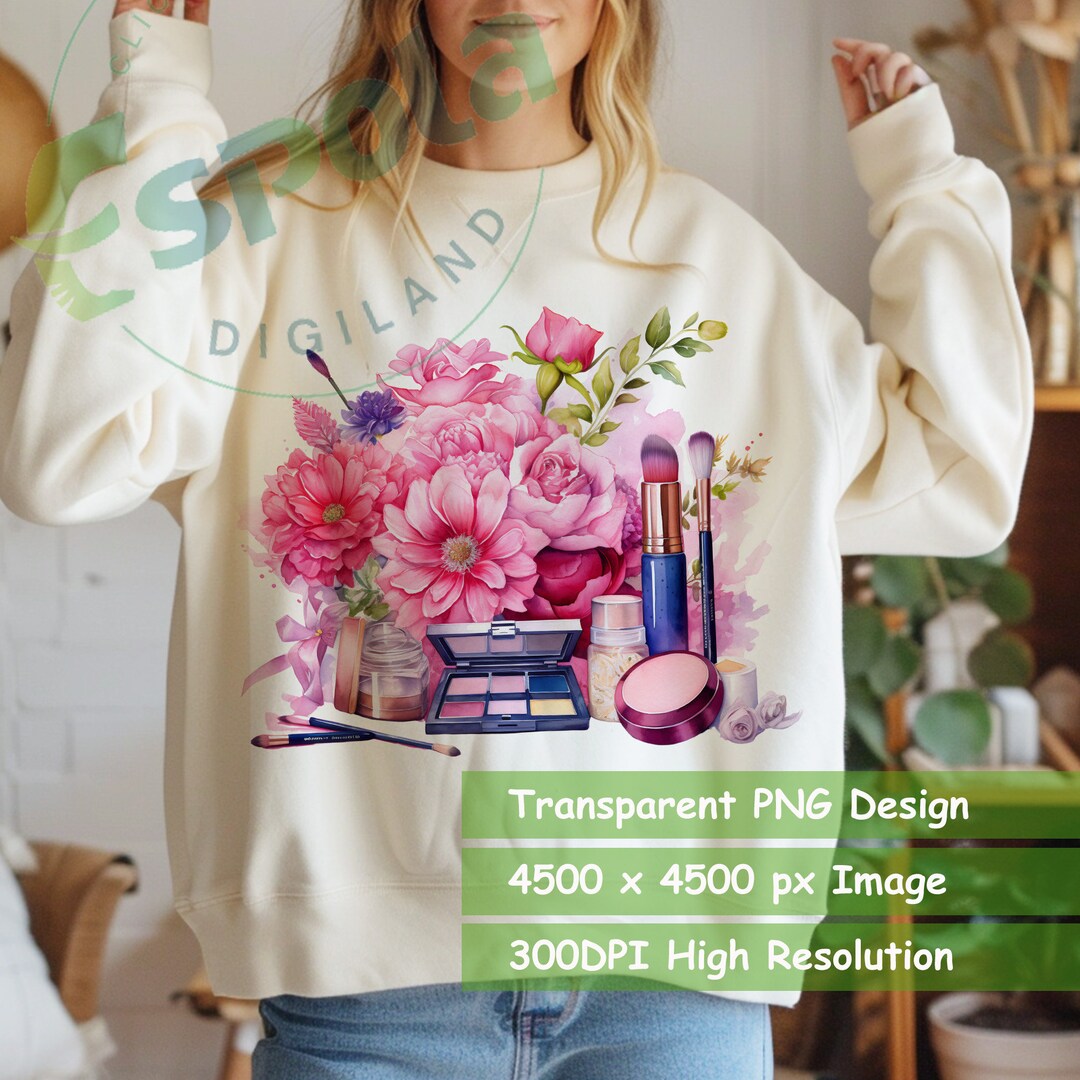 Floral Makeup PNG | Makeup Sublimation Design | Digital Download File ...