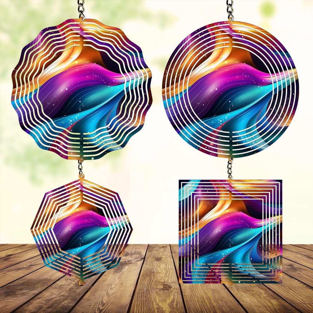 Glitter Flow Wind Spinner PNG Digital Download, Round and Square Image ...