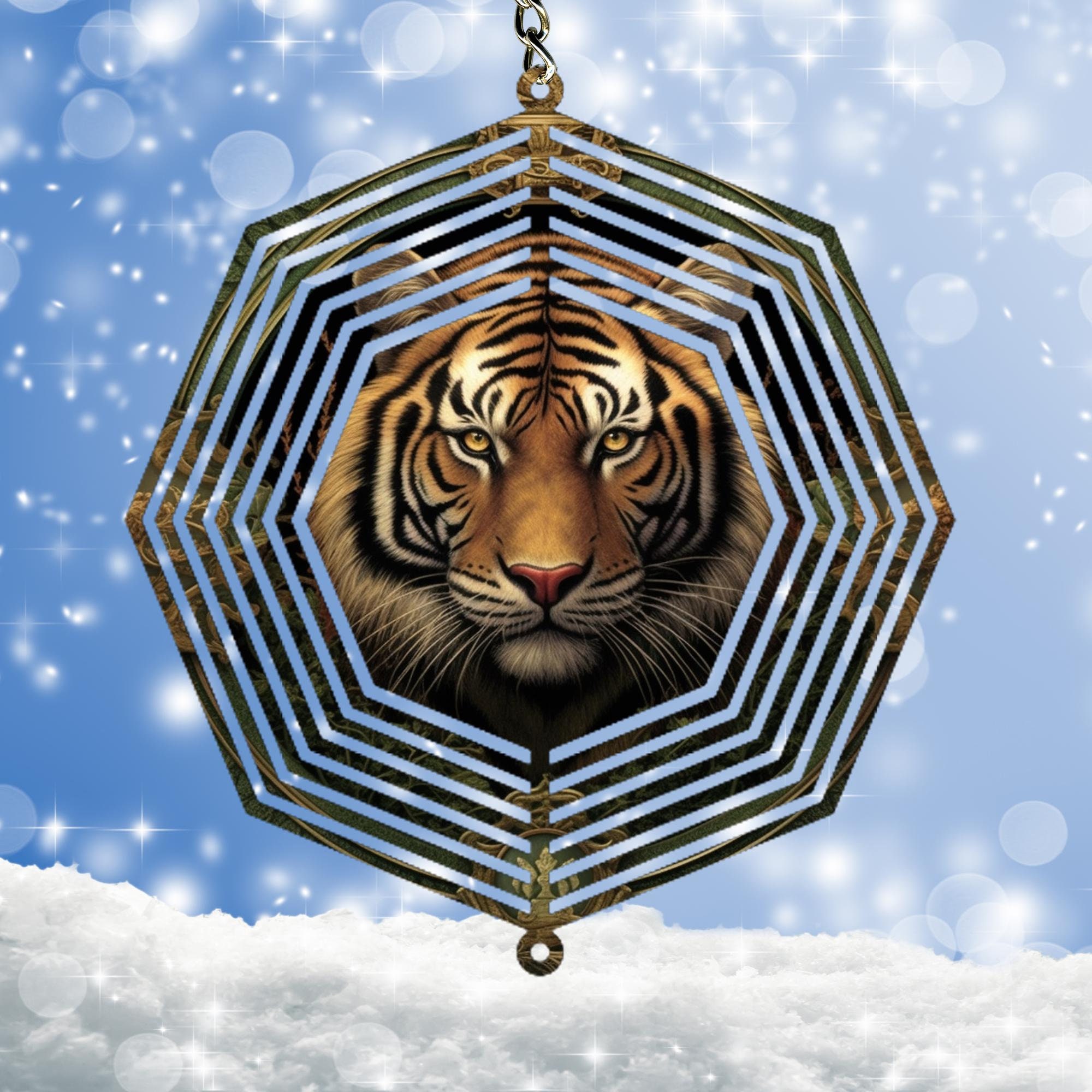 Tiger Wind Spinner PNG Digital Download Round and Square - Etsy
