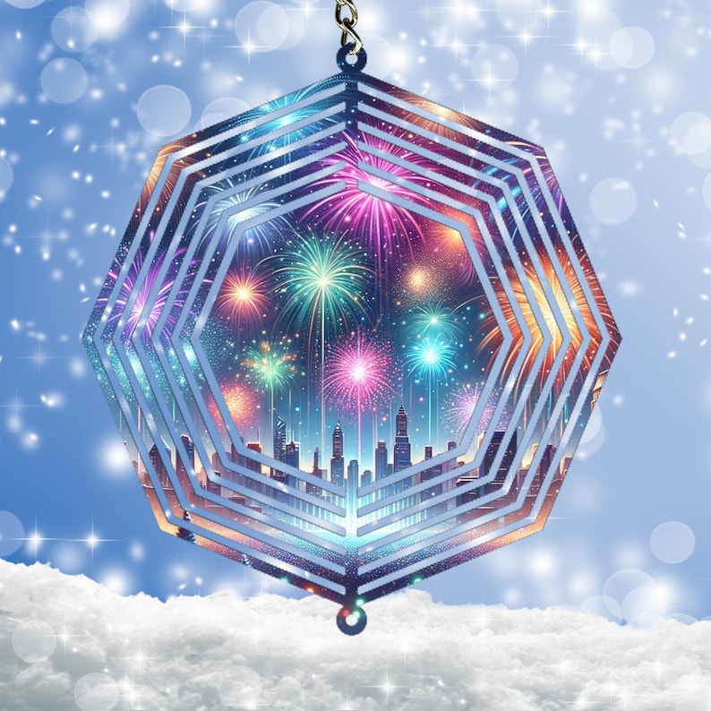 Firework Wind Spinner PNG Digital Download, Round and Square Image ...