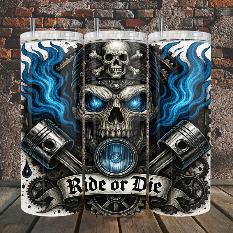 Skull Flames Biker Art - Etsy