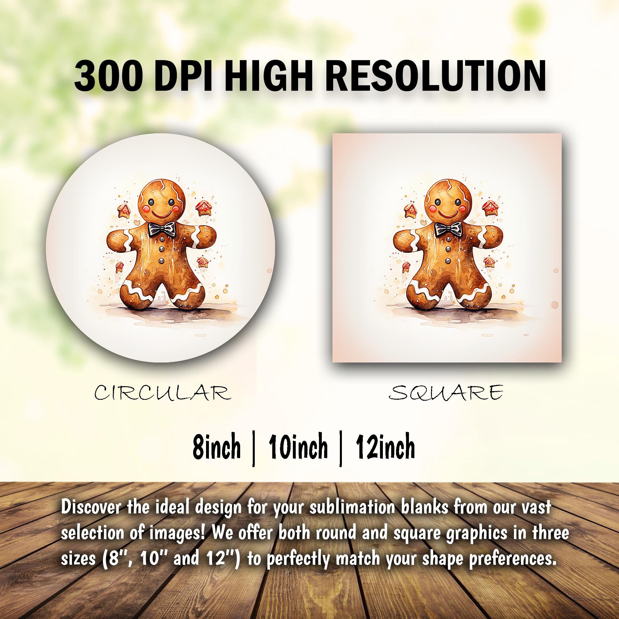 Gingerbread Man Wind Spinner PNG Digital Download, Round and Square ...