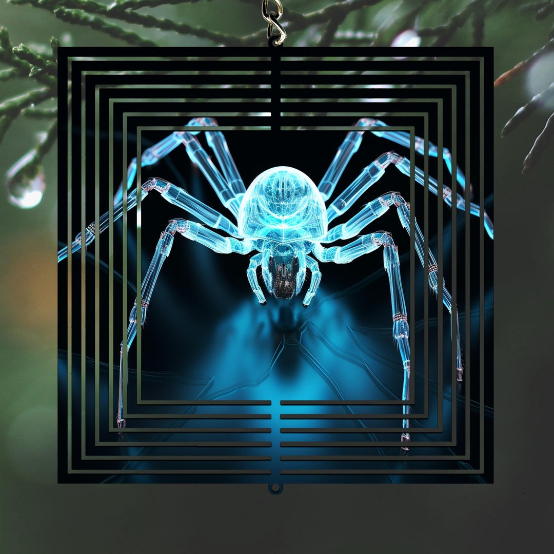 Horror Spider Wind Spinner PNG Digital Download, Round and Square Image ...