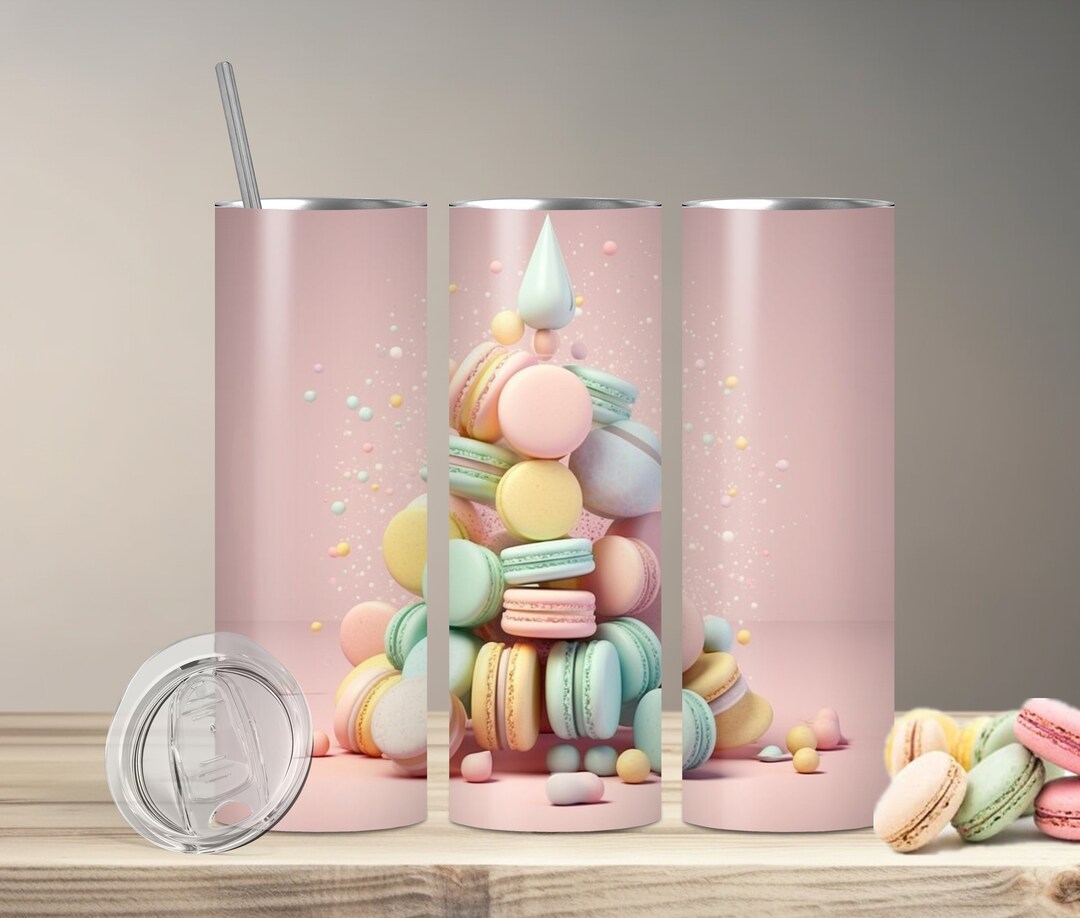 Macaron Delight Becher Wrap Hochauflösendes nahtloses Design - Etsy.de