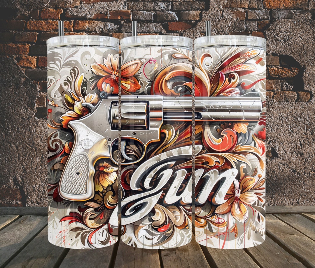 Gun Tumbler Wrap, Gun Club Fan Sublimation PNG Digital Download, 20oz ...