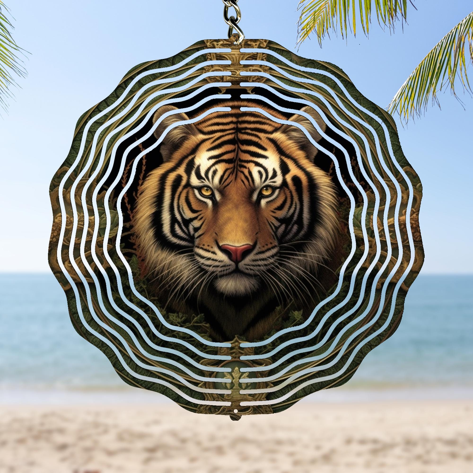 Tiger Wind Spinner PNG Digital Download Round and Square - Etsy
