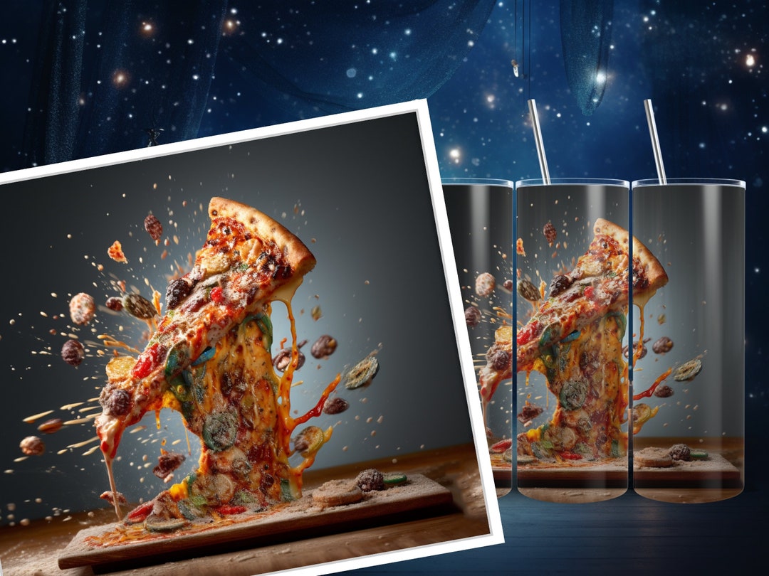 Exploded Pizza 3D High Resolution Crazy Food Tumbler Design - Etsy