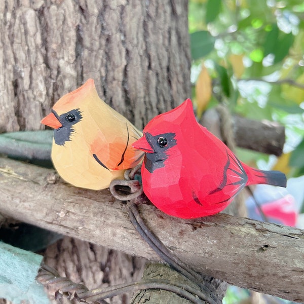 Wood Carved Birds - Etsy