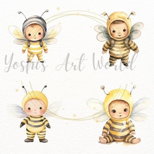 Bee Baby PNG Bundle, Digital Crafts Designs Transparent, Bee Baby ...