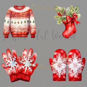 Christmas Accessories PNG Bundle, Digital Crafts Designs Transparent ...