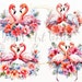 Watercolor Flamingo PNG Bundle, Digital Crafts Designs Transparent ...