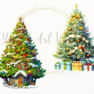 Christmas Tree PNG Bundle, Digital Crafts Designs Transparent ...