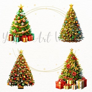 Christmas Tree PNG Bundle, Digital Crafts Designs Transparent ...