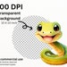 Cute Snake PNG Bundle, Digital Crafts Designs Transparent, Little ...
