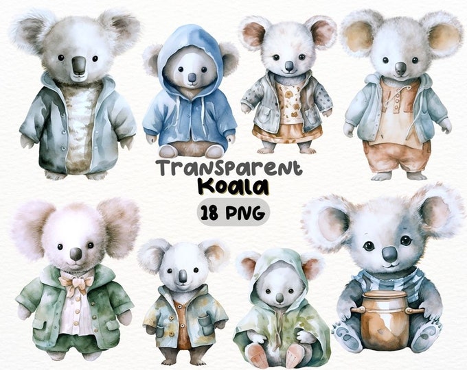 Adorable Koala Clipart - Cute Australian Animal PNG for Kids, Baby ...
