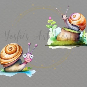Cute Snail PNG Bundle, Digital Crafts Designs Transparent, Baby Snail ...