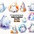 Watercolor Capybara PNG Bundle, Digital Crafts Designs Transparent ...