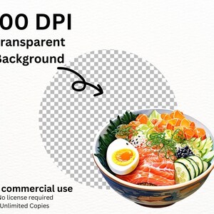 Watercolor Japanese Food PNG Bundle, Digital Crafts Designs Transparent ...
