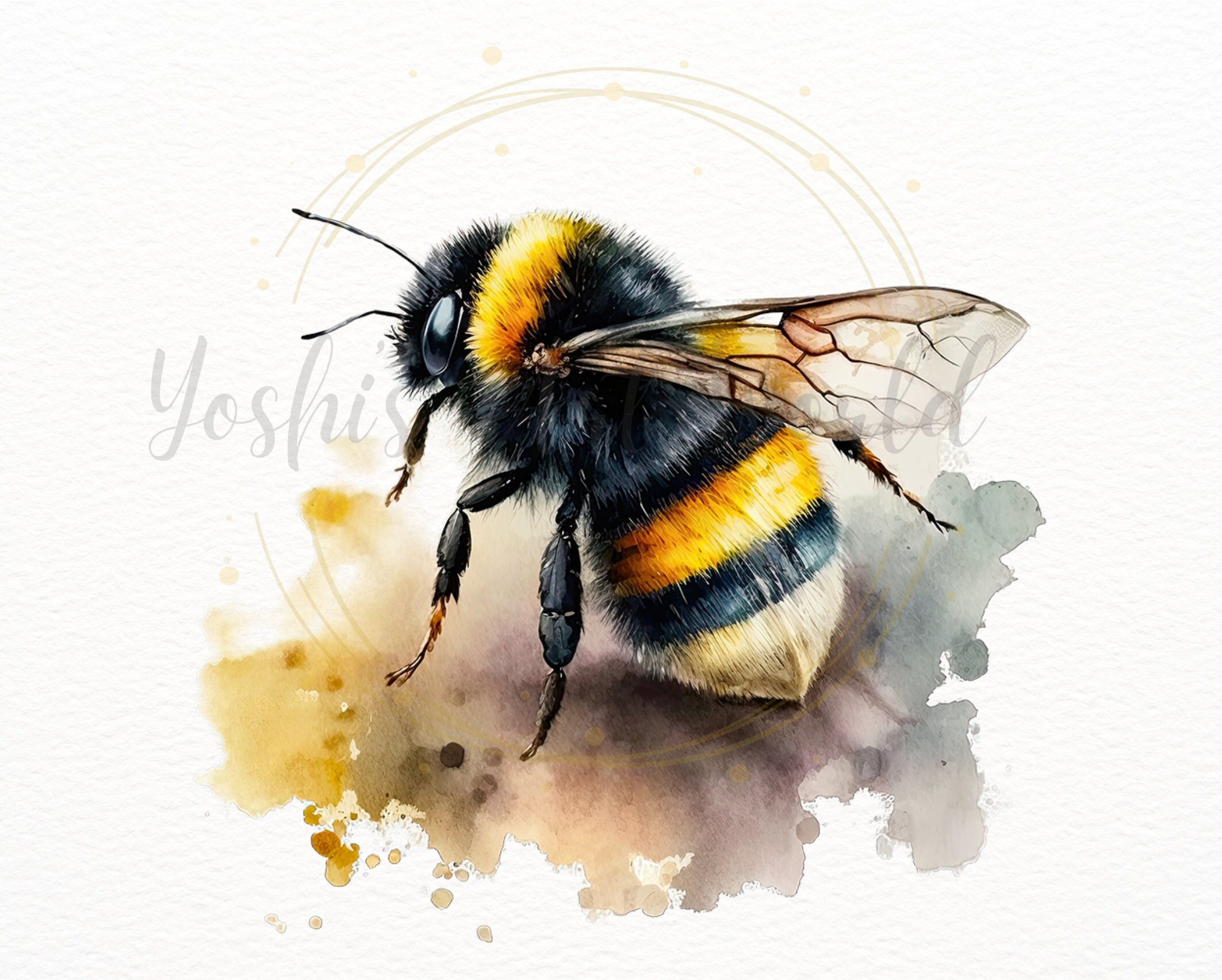 Watercolor Bumblebee Bundle Digital Crafts Designs - Etsy