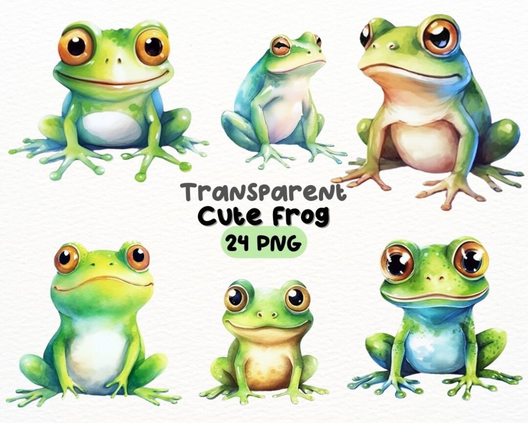 Cute Frog PNG Bundle, Digital Crafts Designs Transparent, Baby Frog ...