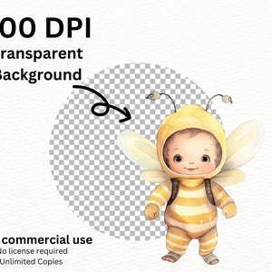 Bee Baby PNG Bundle, Digital Crafts Designs Transparent, Bee Baby ...