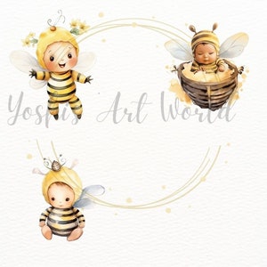Bee Baby PNG Bundle, Digital Crafts Designs Transparent, Bee Baby ...