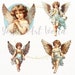 Watercolor Vintage Blue Baby Angel PNG Bundle Digital Crafts - Etsy