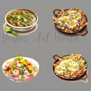 Watercolor Mexican Food PNG Bundle, Digital Crafts Designs Transparent ...
