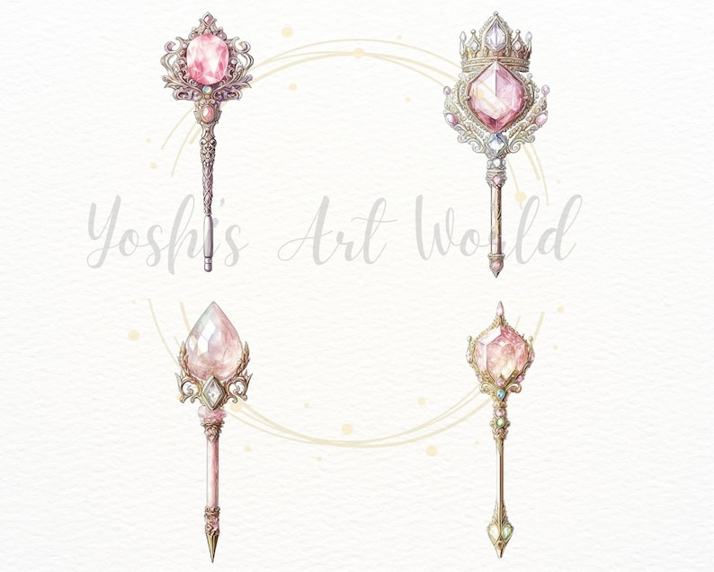 Pink Princess Crown & Scepter PNG Bundle Digital Crafts - Etsy