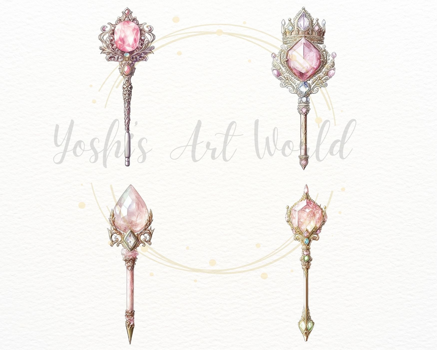 Pink Princess Crown & Scepter PNG Bundle Digital Crafts - Etsy