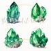 Watercolor May Birthstone Emerald PNG Bundle, Digital Crafts Designs ...