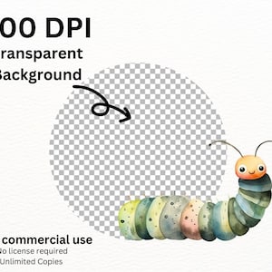 Cute Caterpillar PNG Bundle, Digital Crafts Designs Transparent, Little ...