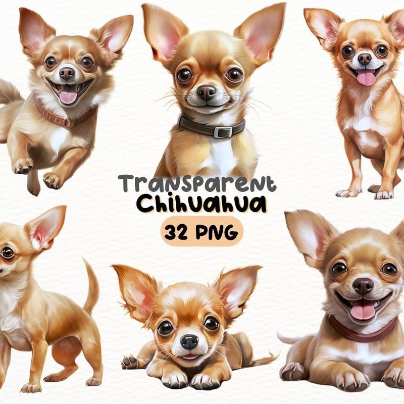 Cartoon Chihuahua Clipart - Etsy