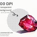 Watercolor July Birthstone Ruby PNG Bundle, Digital Crafts Designs ...