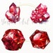 Watercolor July Birthstone Ruby PNG Bundle, Digital Crafts Designs ...